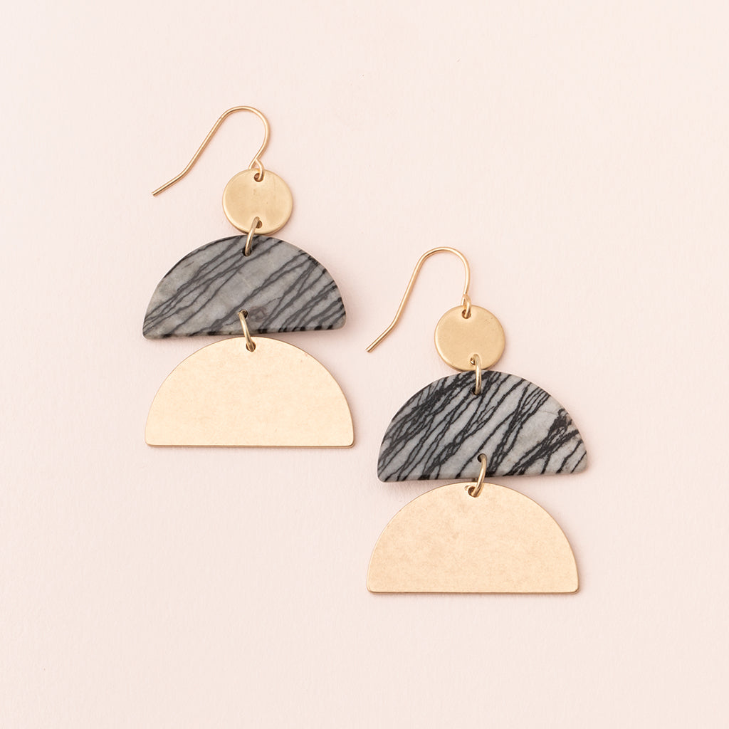 Stone Half Moon Earring - Scout Curated Wears