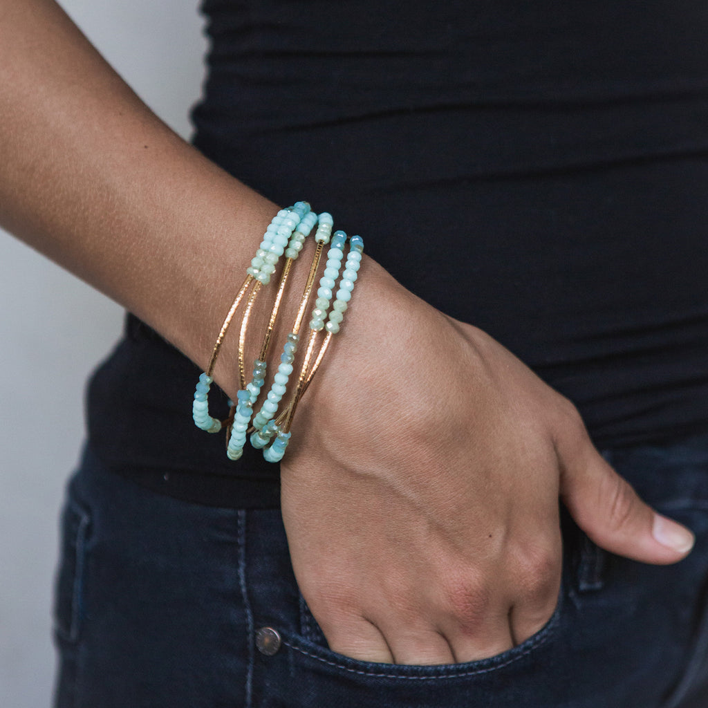 Scout Wrap in turquoise combo/gold- Scout Curated Wears - Scout Curated ...