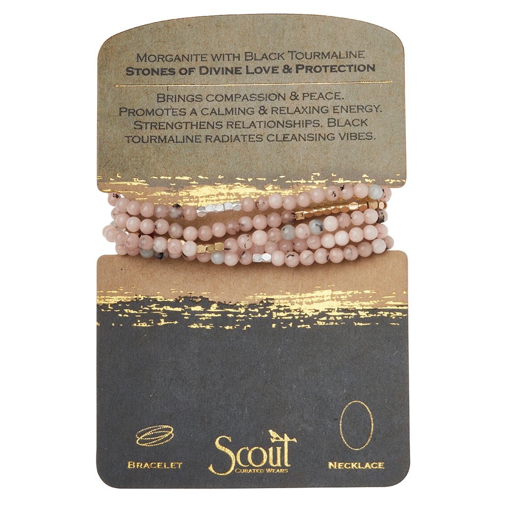 Stone Wrap Morganite/Black Tourmaline - Stones of Divine Love & Protec ...